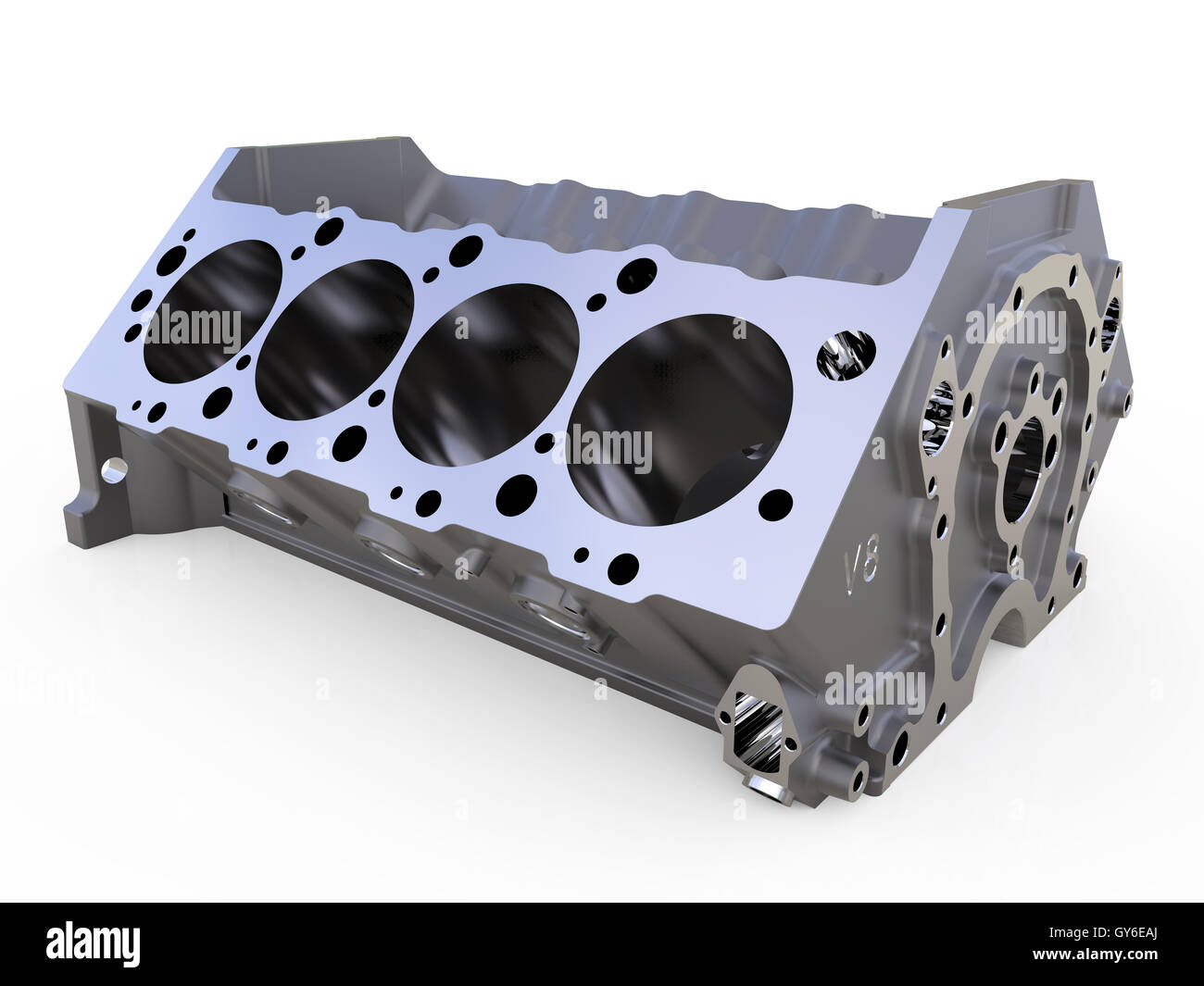 V8 engine block Cut Out Stock Images & Pictures - Alamy
