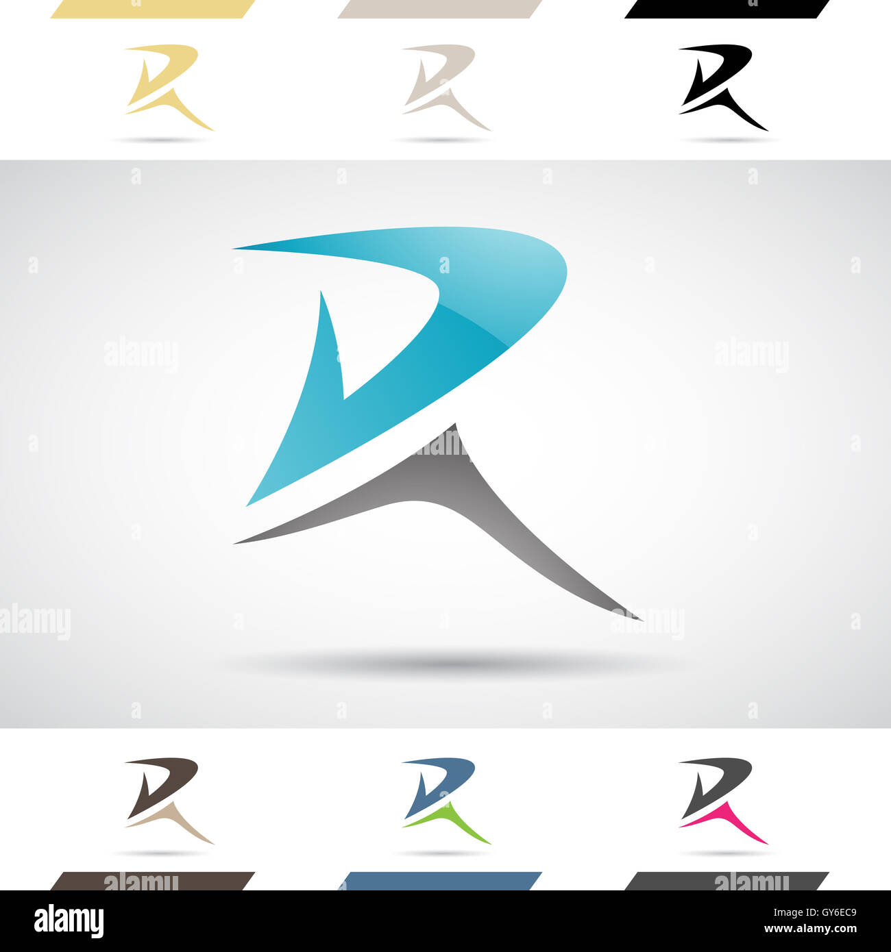 Design Concept of Colorful Stock Logos Icons and Shapes of Letter R ...