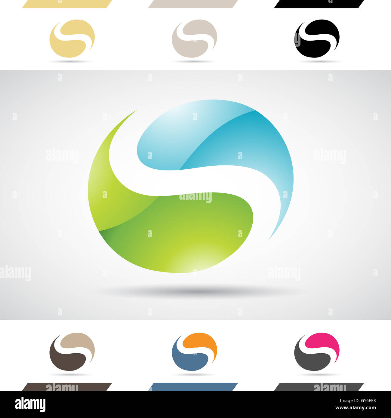 Design Concept of Colorful Stock Logos Icons and Shapes of Letter S ...