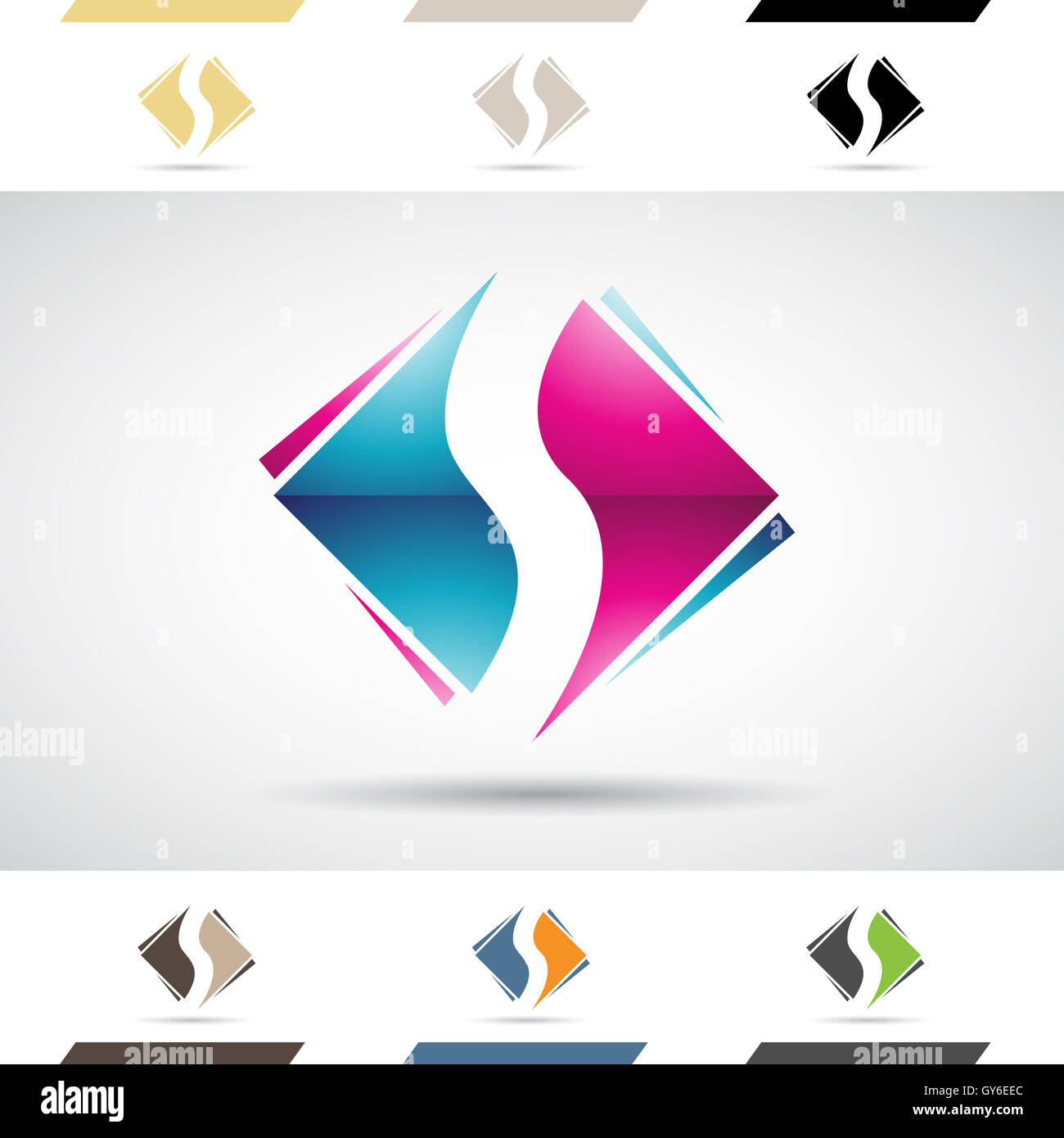 Design Concept of Colorful Stock Logos Icons and Shapes of Letter S ...