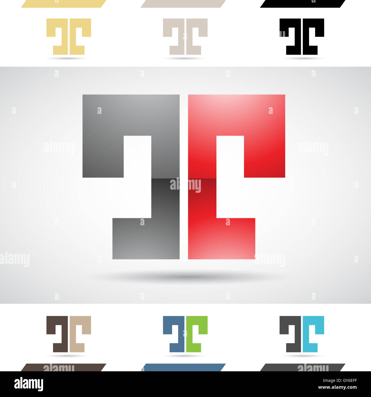 Design Concept of Colorful Stock Logos Icons and Shapes of Letter T ...