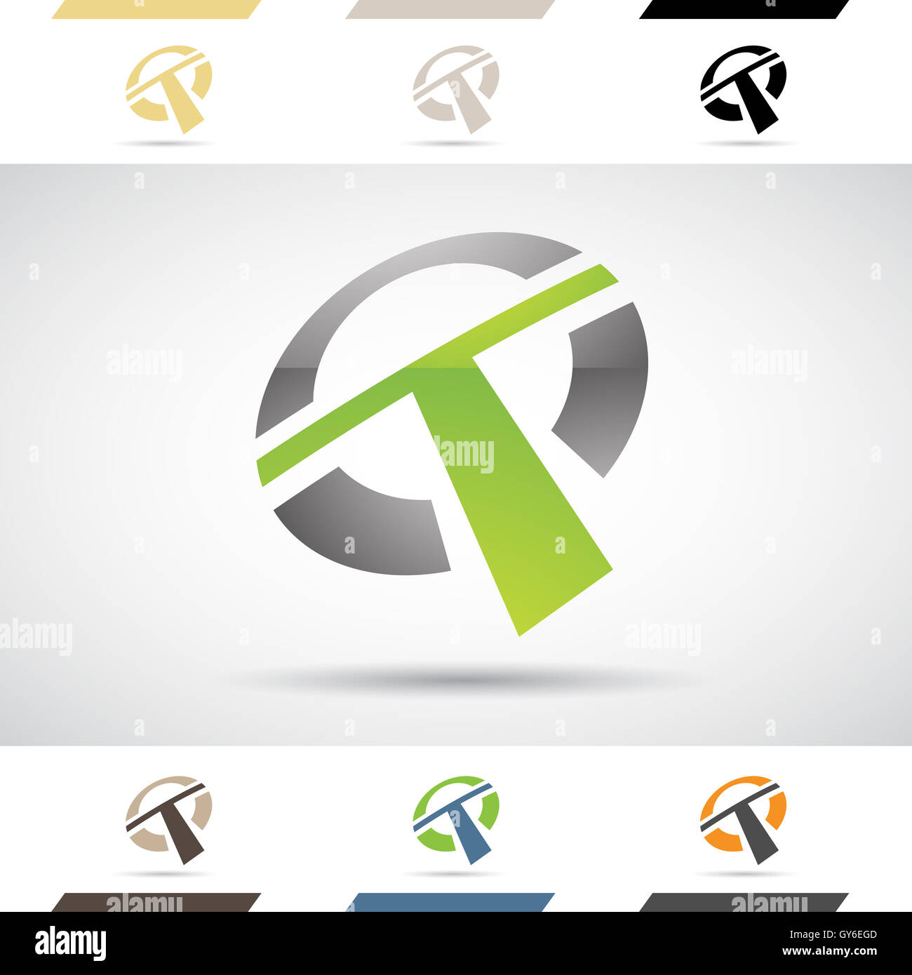 Design Concept of Colorful Stock Logos Icons and Shapes of Letter T ...