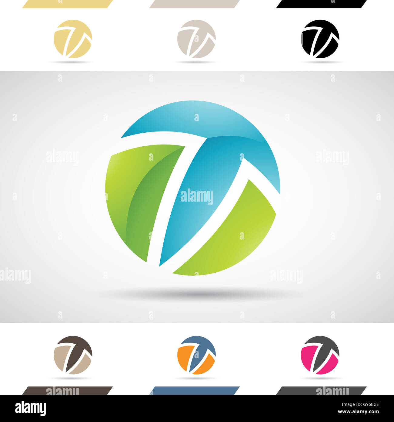 Design Concept of Colorful Stock Logos Icons and Shapes of Letter T ...