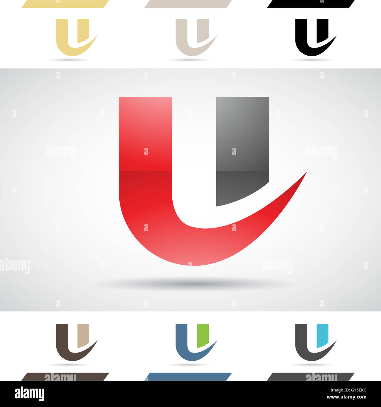 Design Concept of Colorful Stock Logos Icons and Shapes of Letter U ...