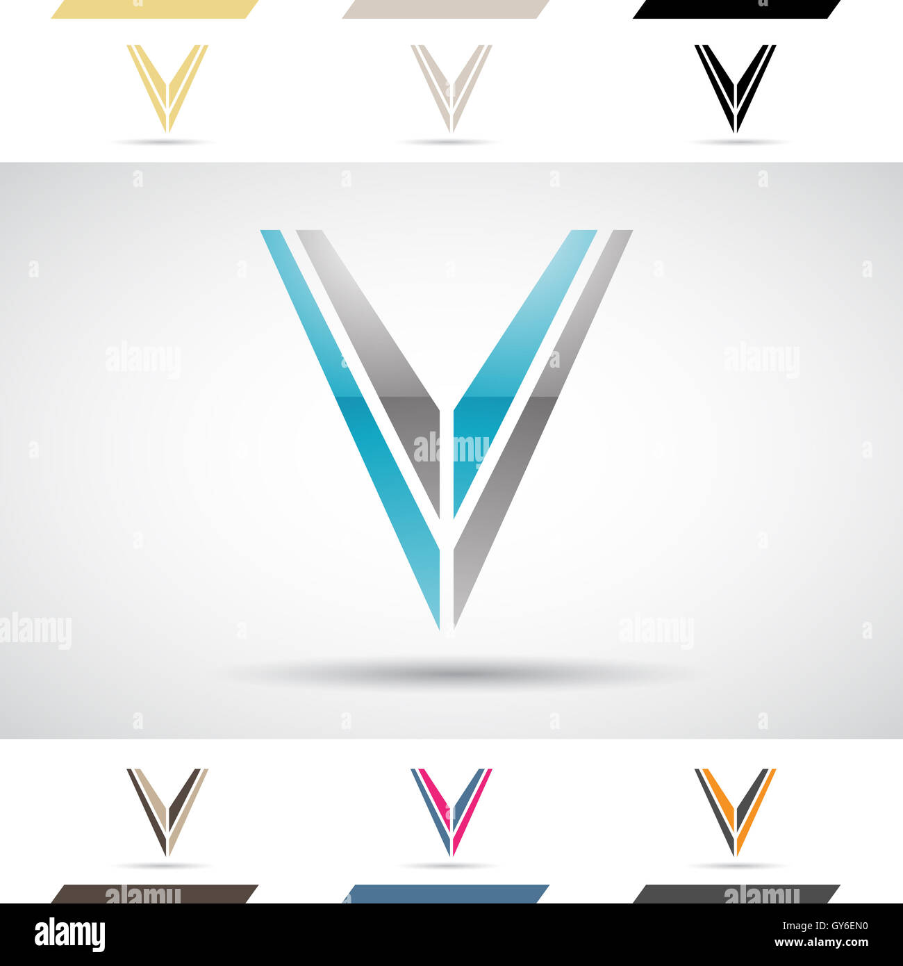 Design Concept of Colorful Stock Logos Icons and Shapes of Letter V ...