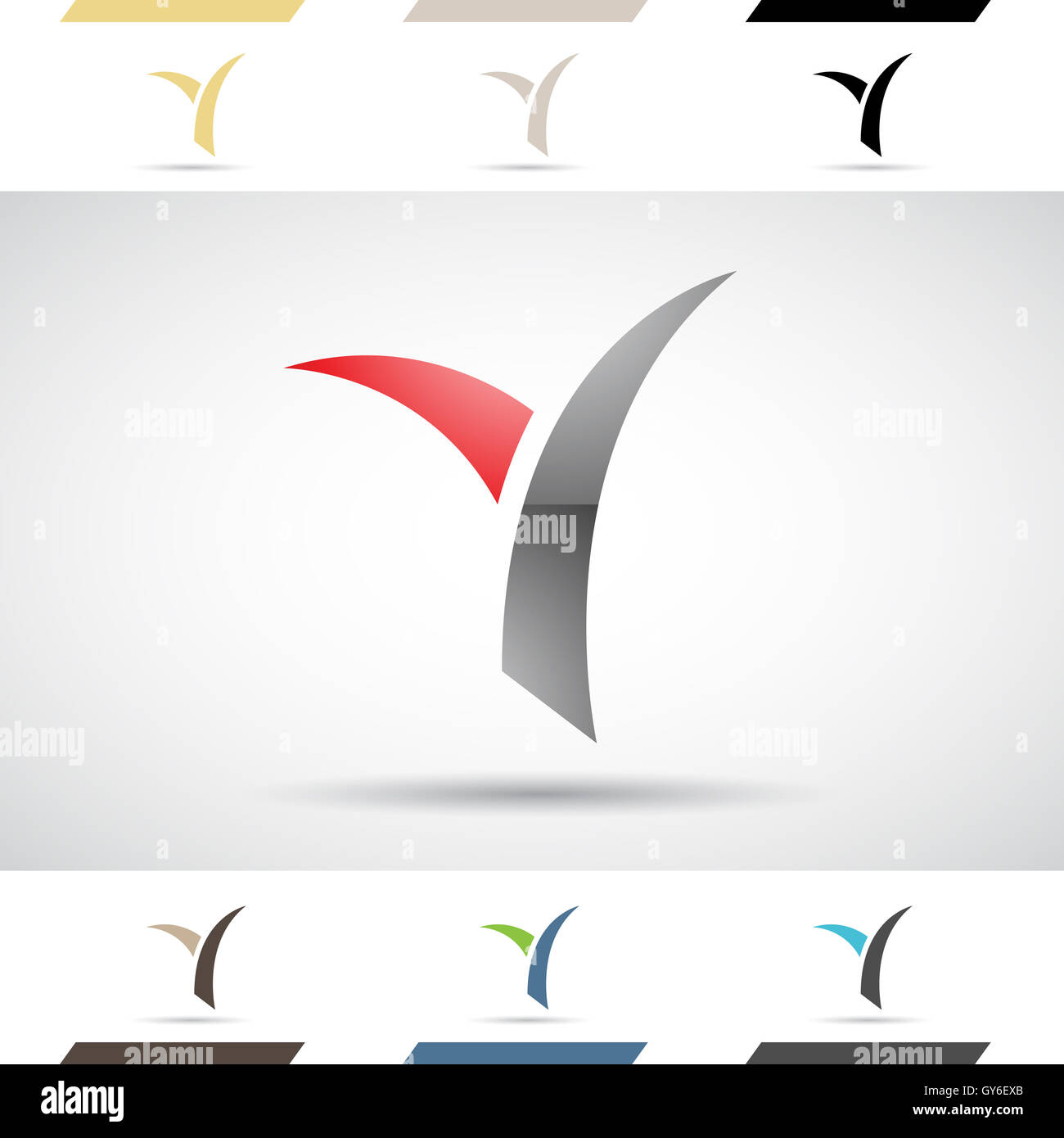Design Concept of Colorful Stock Logos Icons and Shapes of Letter Y ...
