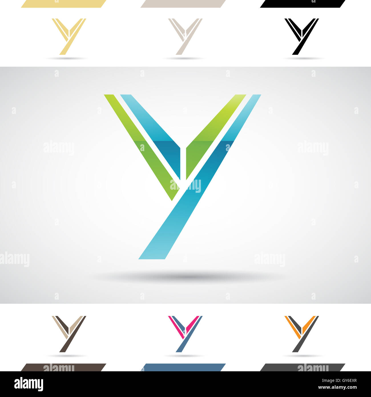 Design Concept of Colorful Stock Logos Icons and Shapes of Letter Y ...