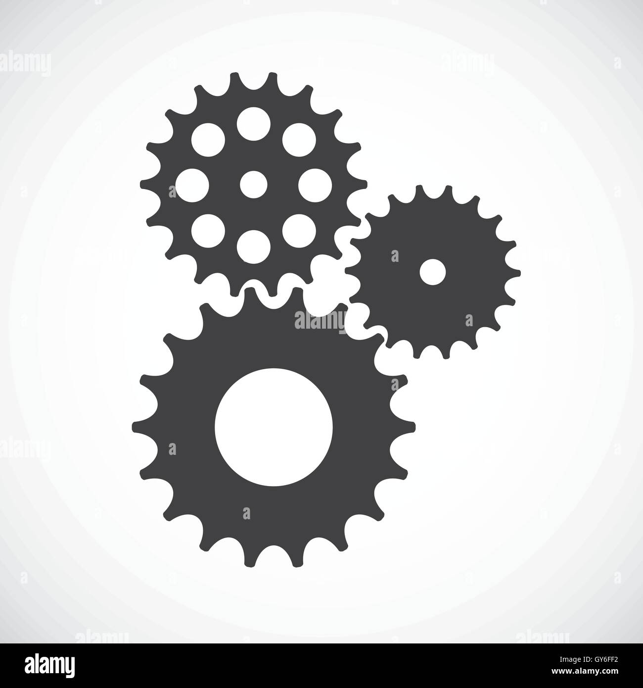 Flat Gear Icon. Cooperation and Teamwork Concept. Vector Illustr Stock ...