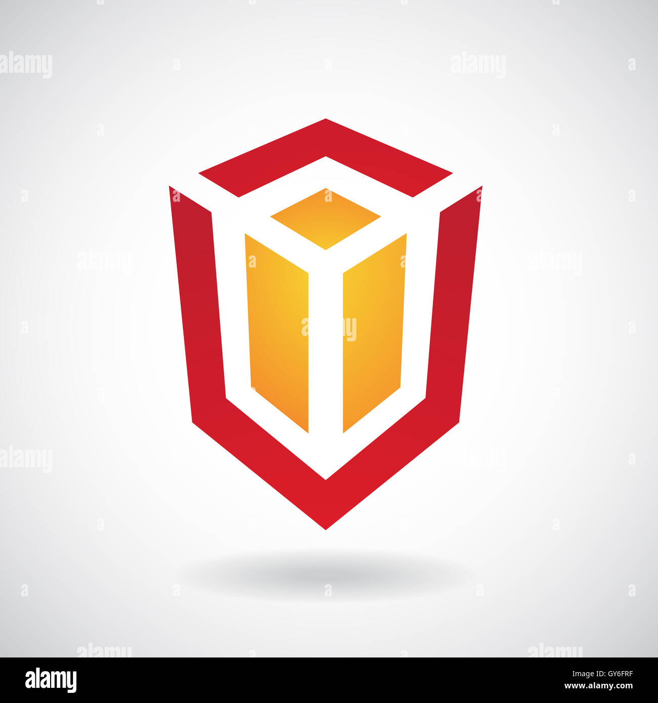 Design Concept of a Logo Shape and Icon of a Rectangular Cube Stock ...