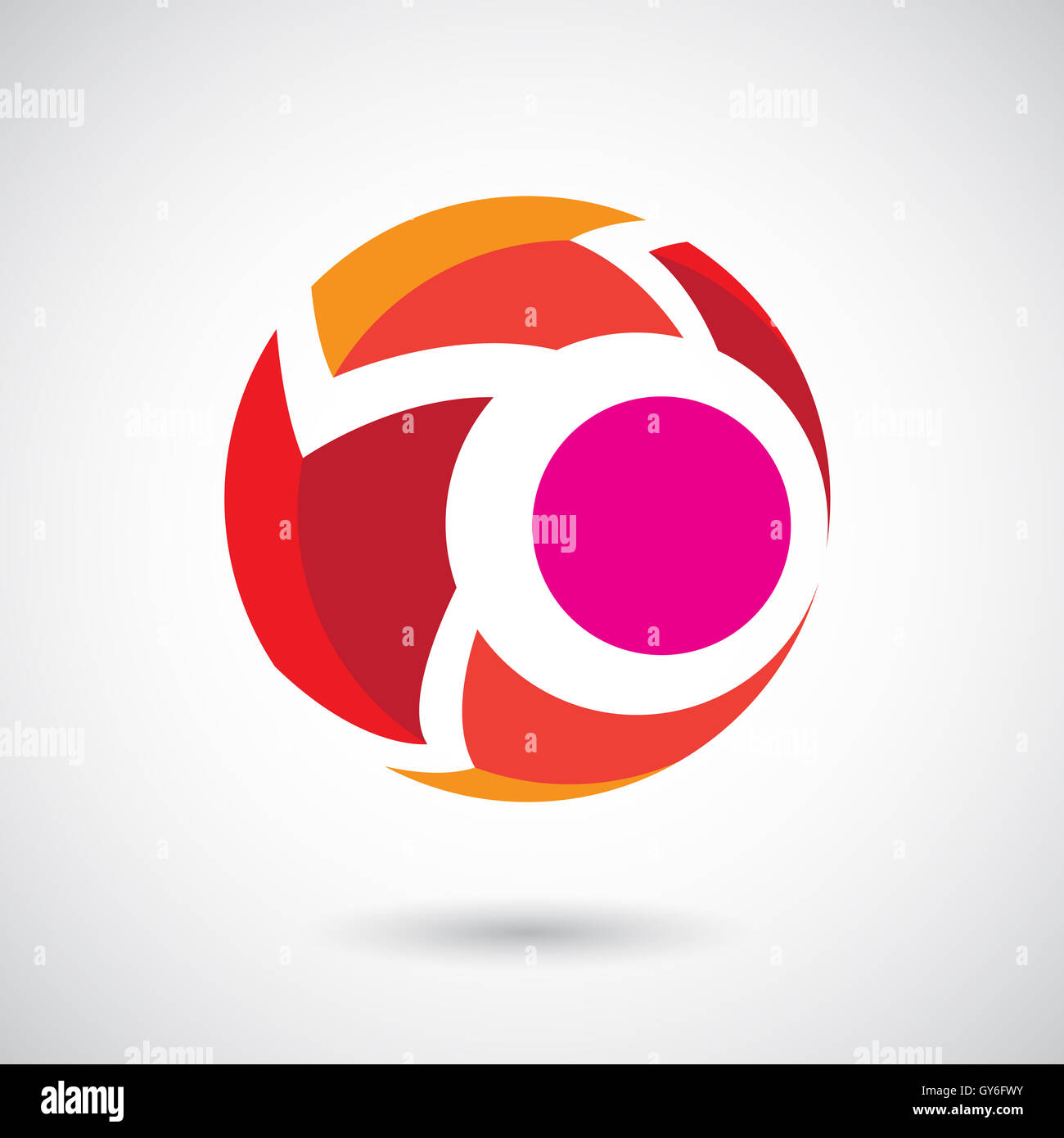 Design Concept of a Logo Shape and Icon of a Rounded Arrow Stock Photo ...