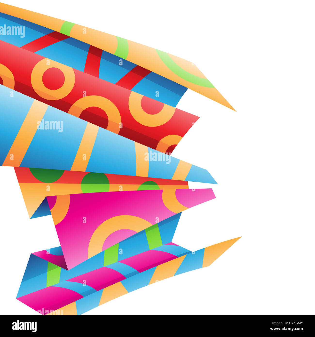 Stock Illustration of colorful folded wrapping paper Stock Photo - Alamy
