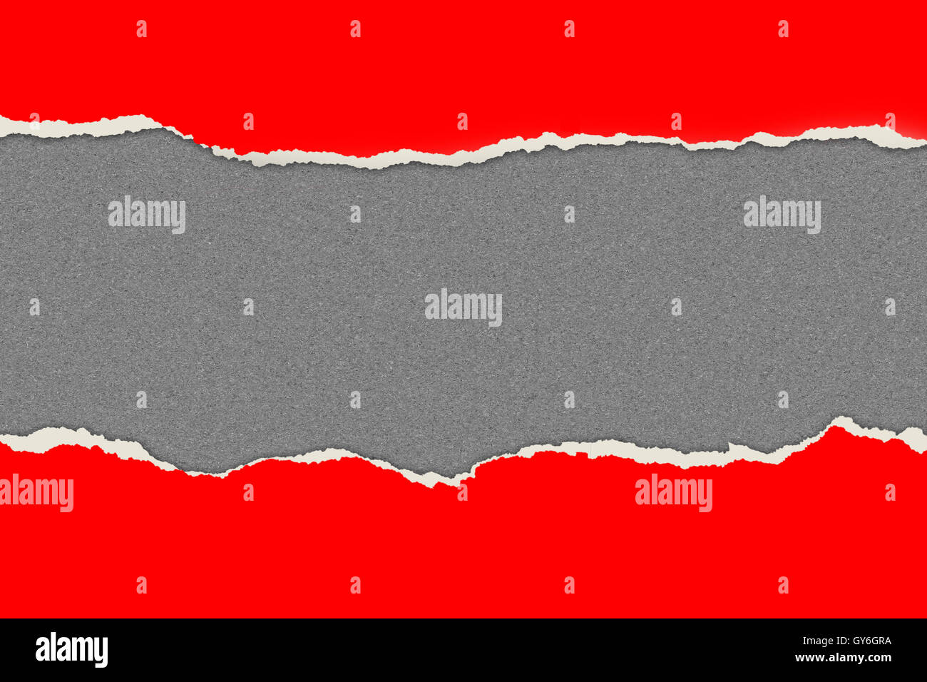 red paper ripped on the grey board. vintage style for your business. 3d ...