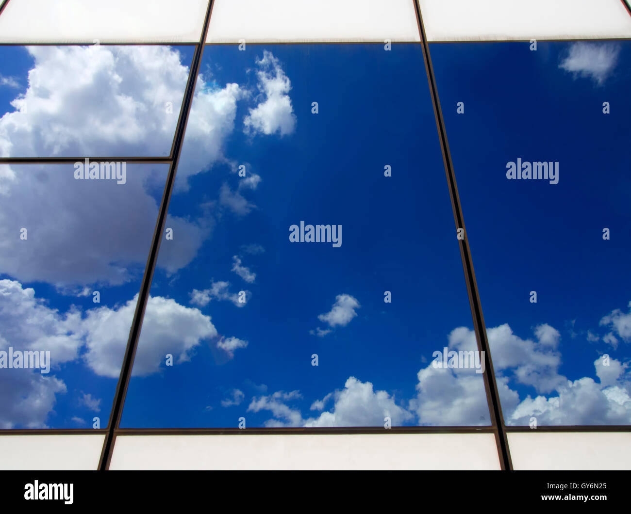 Glass reflections fluffy clouds hi-res stock photography and images - Alamy