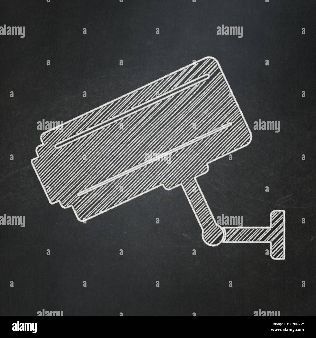 Privacy concept: Cctv Camera on chalkboard background Stock Photo - Alamy