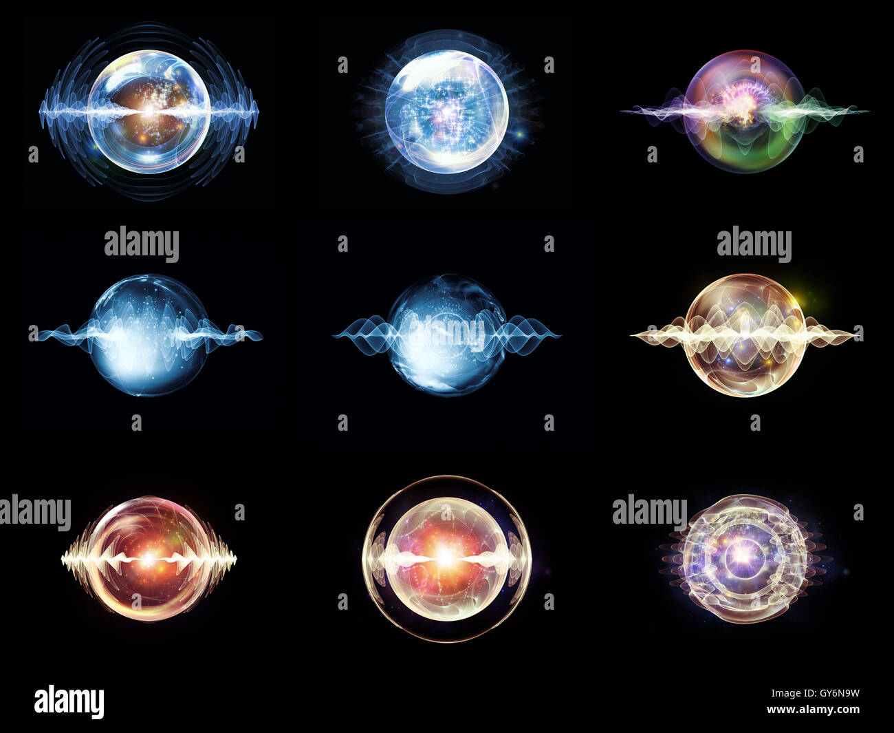 Glow of Wave Particle Stock Photo - Alamy