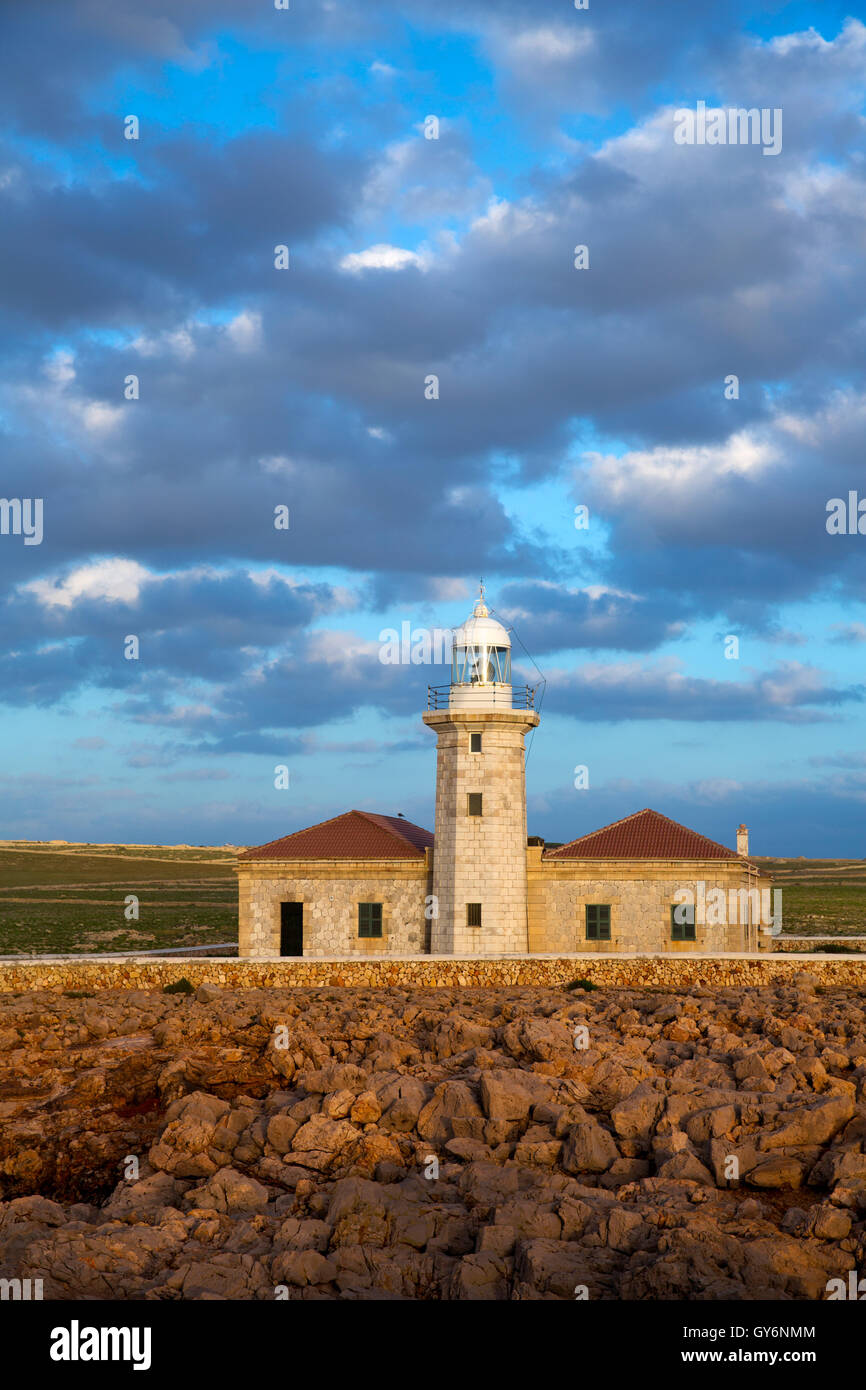 Menorca Punta Nati Faro lighthouse Balearic Islands Stock Photo - Alamy