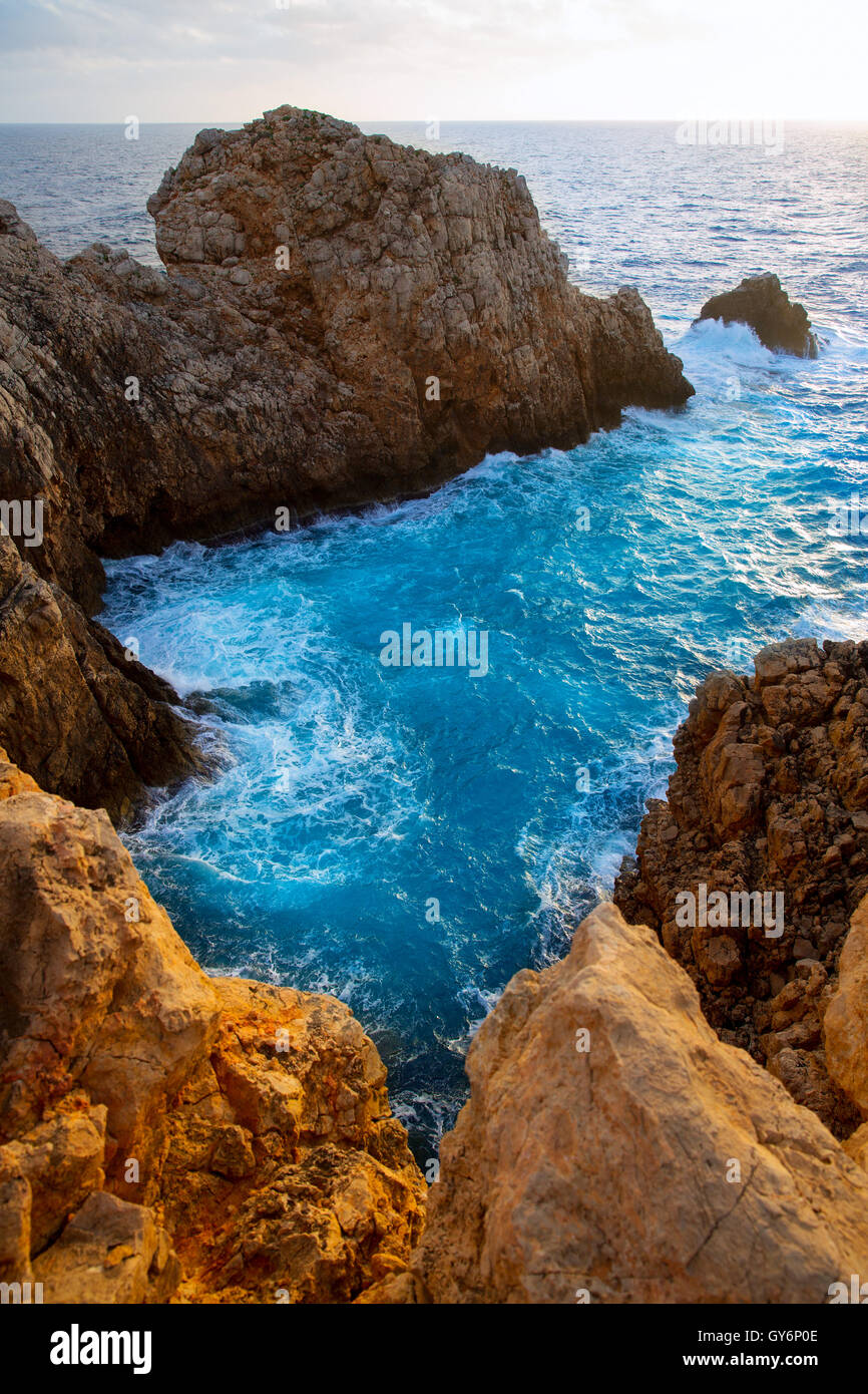 Menorca Punta Nati sunset in Balearic Islands Stock Photo - Alamy