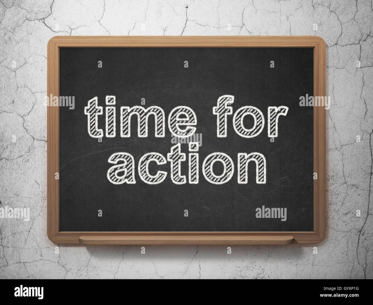 Timeline concept: Time for Action on chalkboard background Stock Photo ...