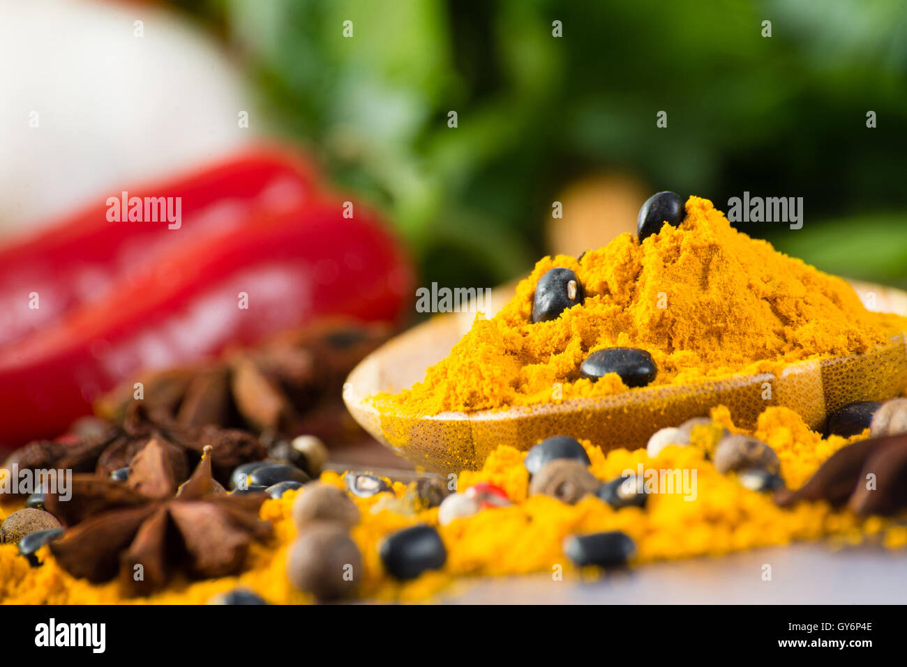 close-up of Asian spices Stock Photo - Alamy