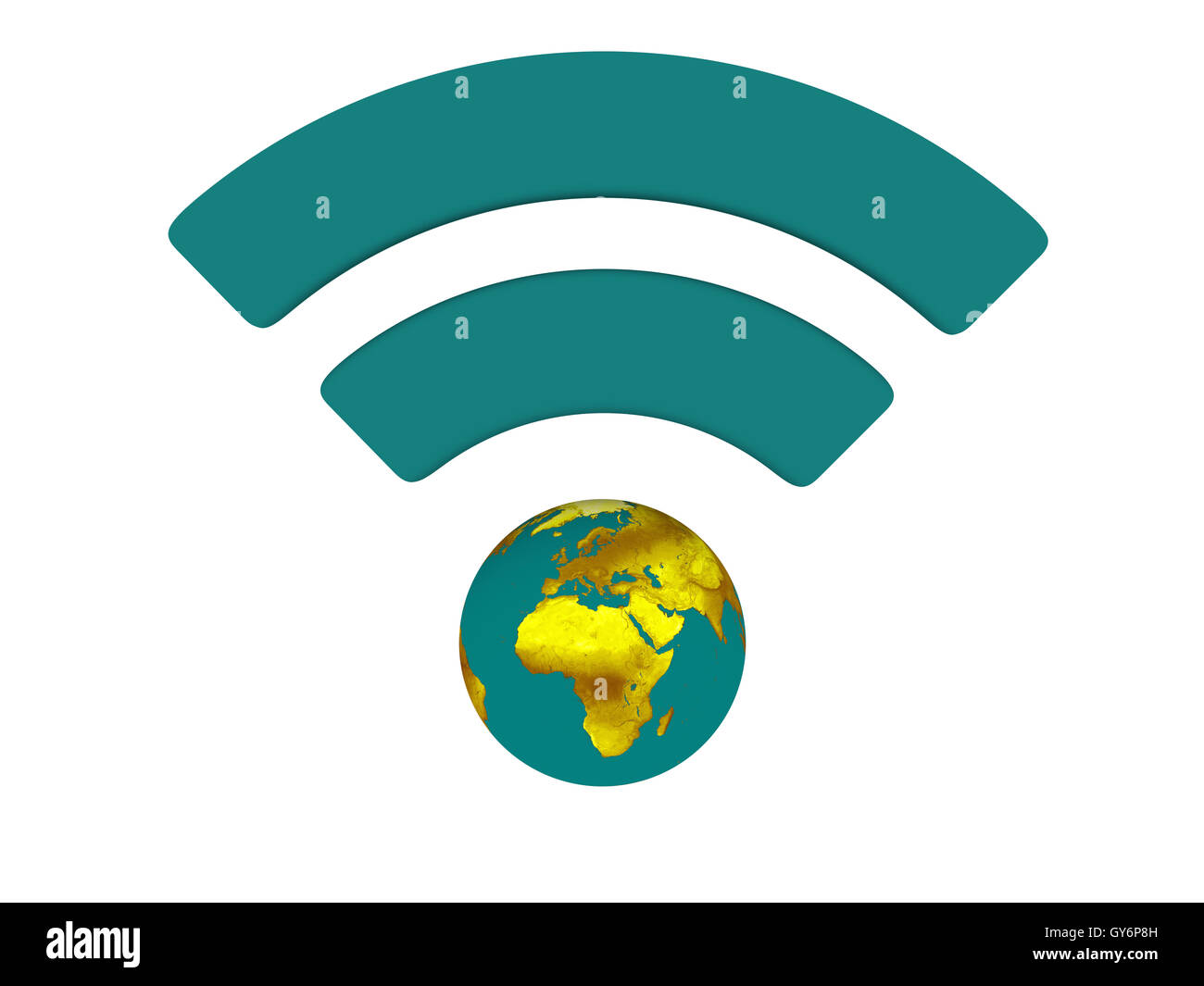 Wifi symbol planet earth hi-res stock photography and images - Alamy
