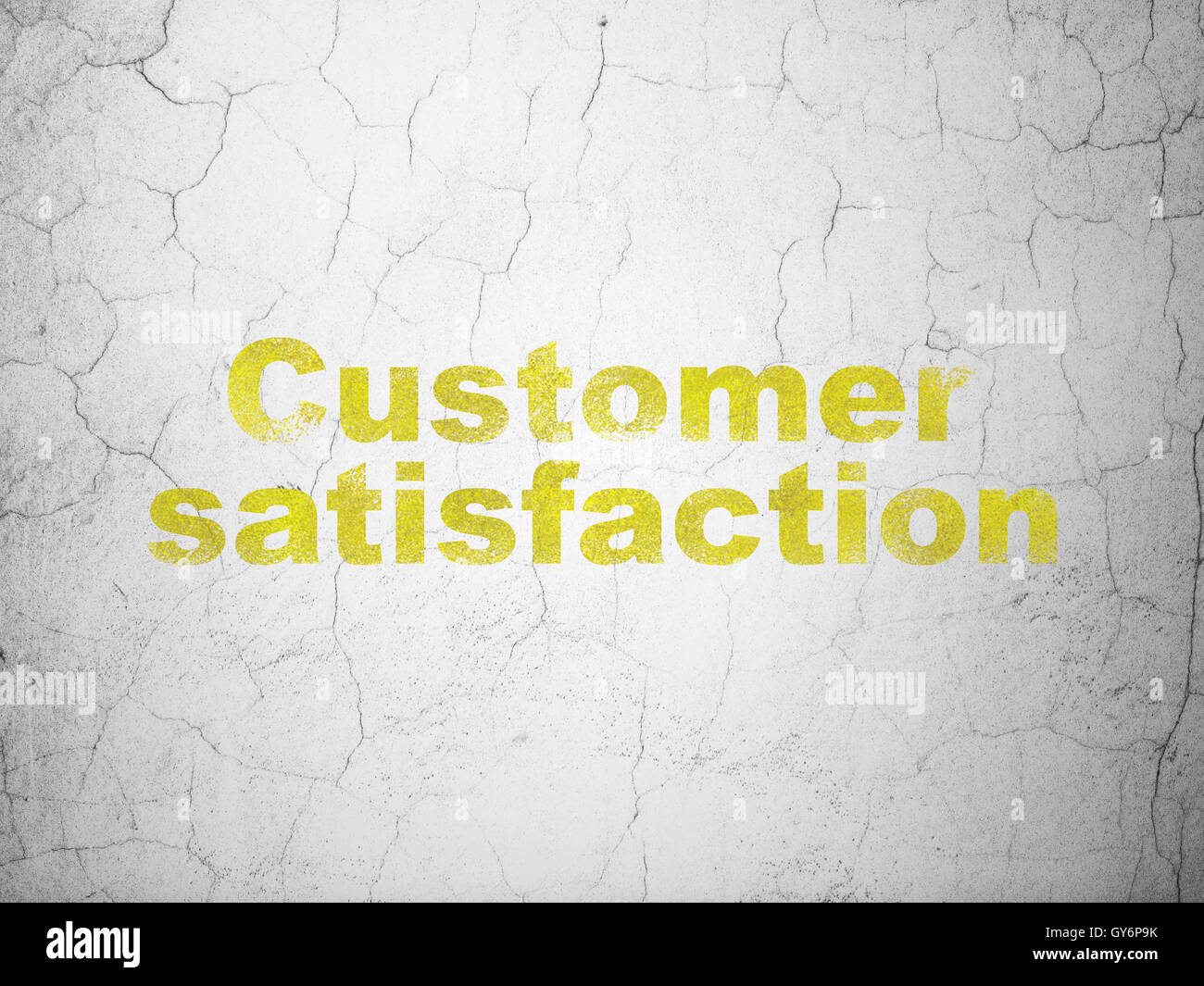 Advertising concept: Customer Satisfaction on wall background Stock ...