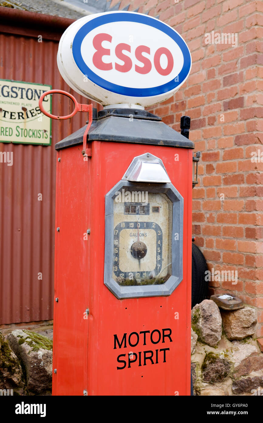 Old Esso petrol pump Stock Photo - Alamy