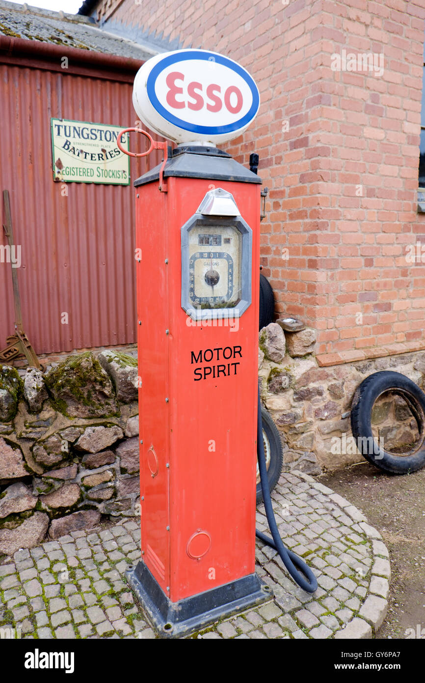 Old Esso petrol pump Stock Photo - Alamy