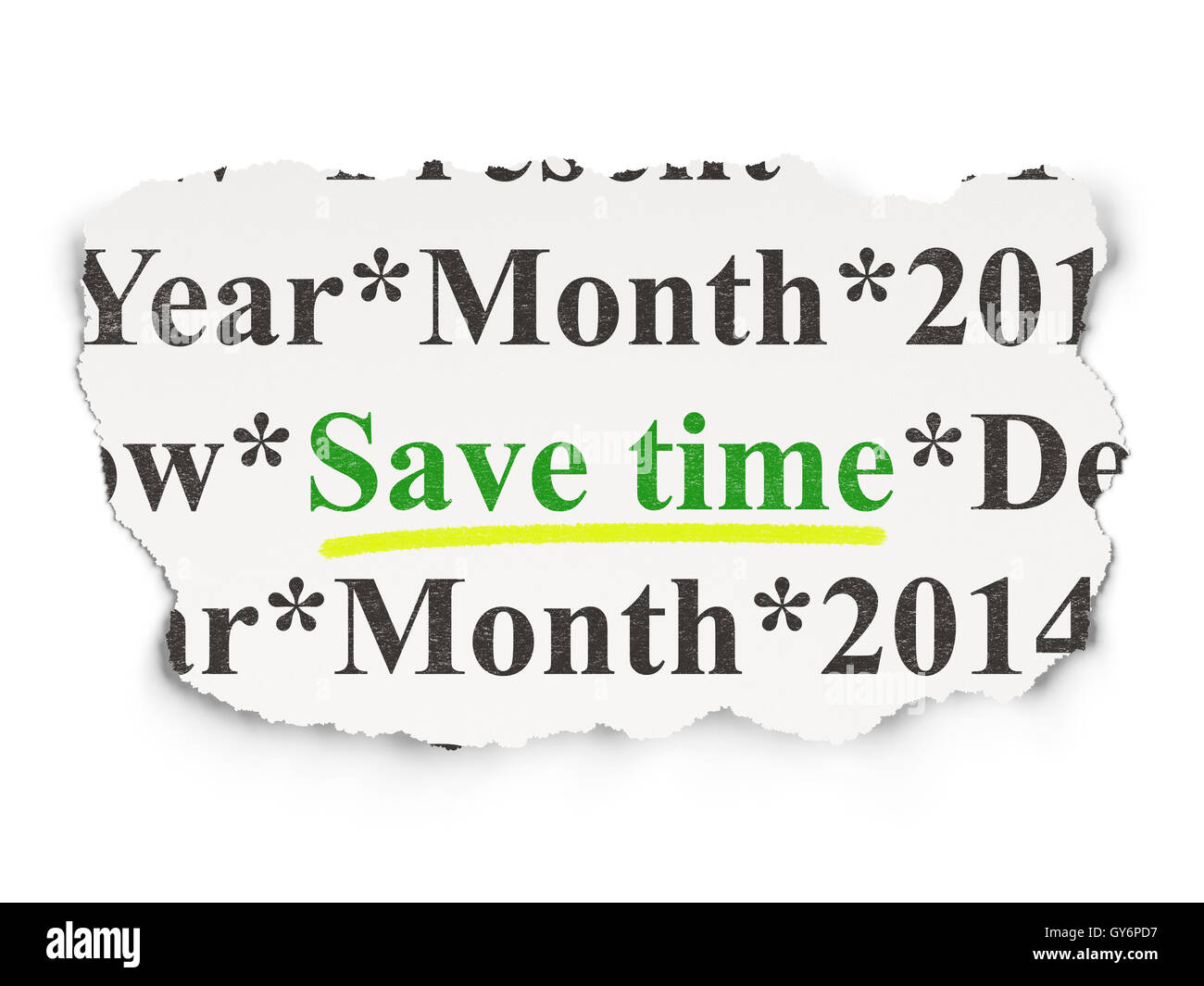 Time concept: Save Time on Paper background Stock Photo - Alamy