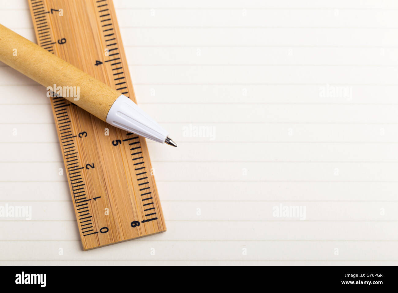 Stationery on the single paper paper Stock Photo - Alamy