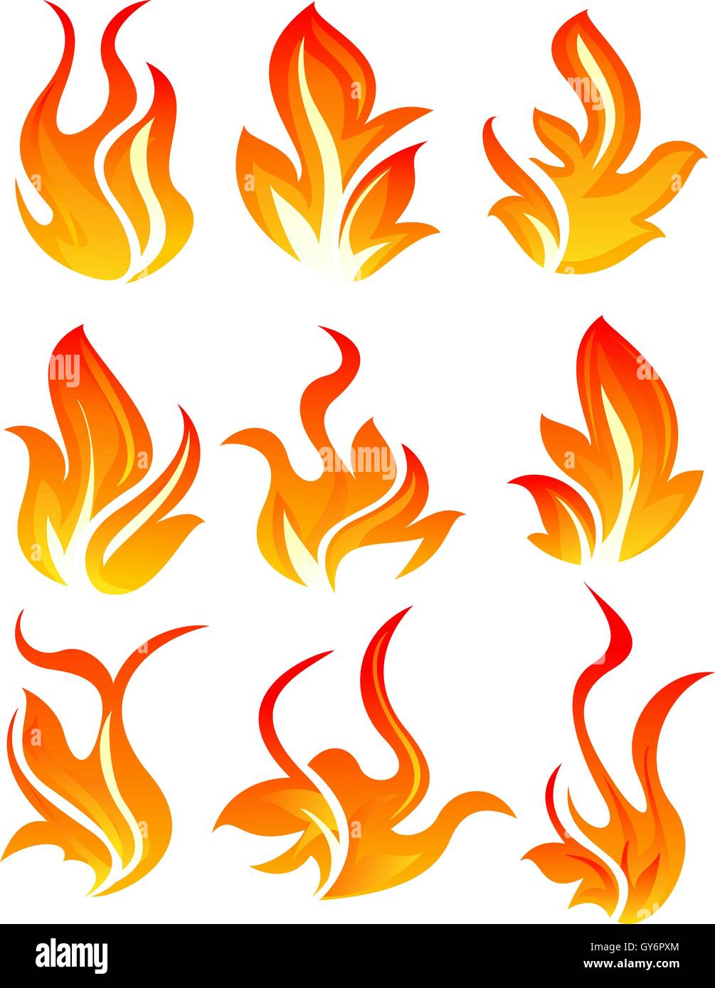 Nine fire icon Stock Vector Image & Art - Alamy