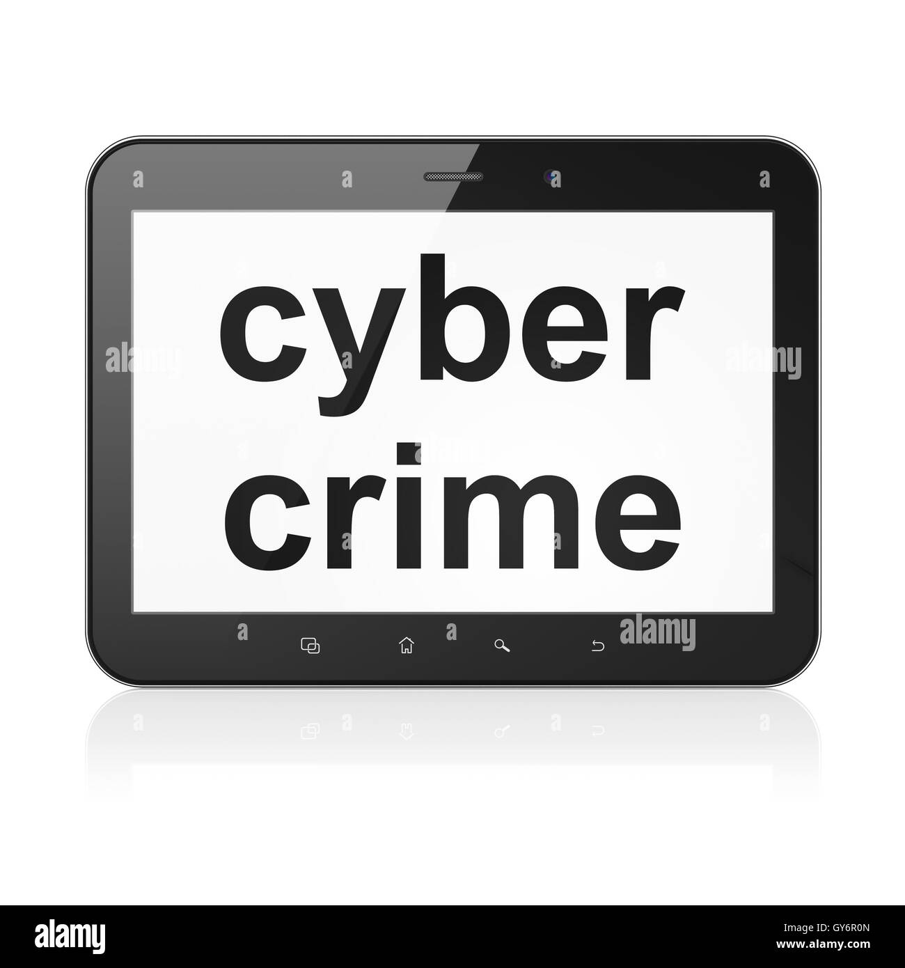 Safety concept: Cyber Crime on tablet pc computer Stock Photo - Alamy