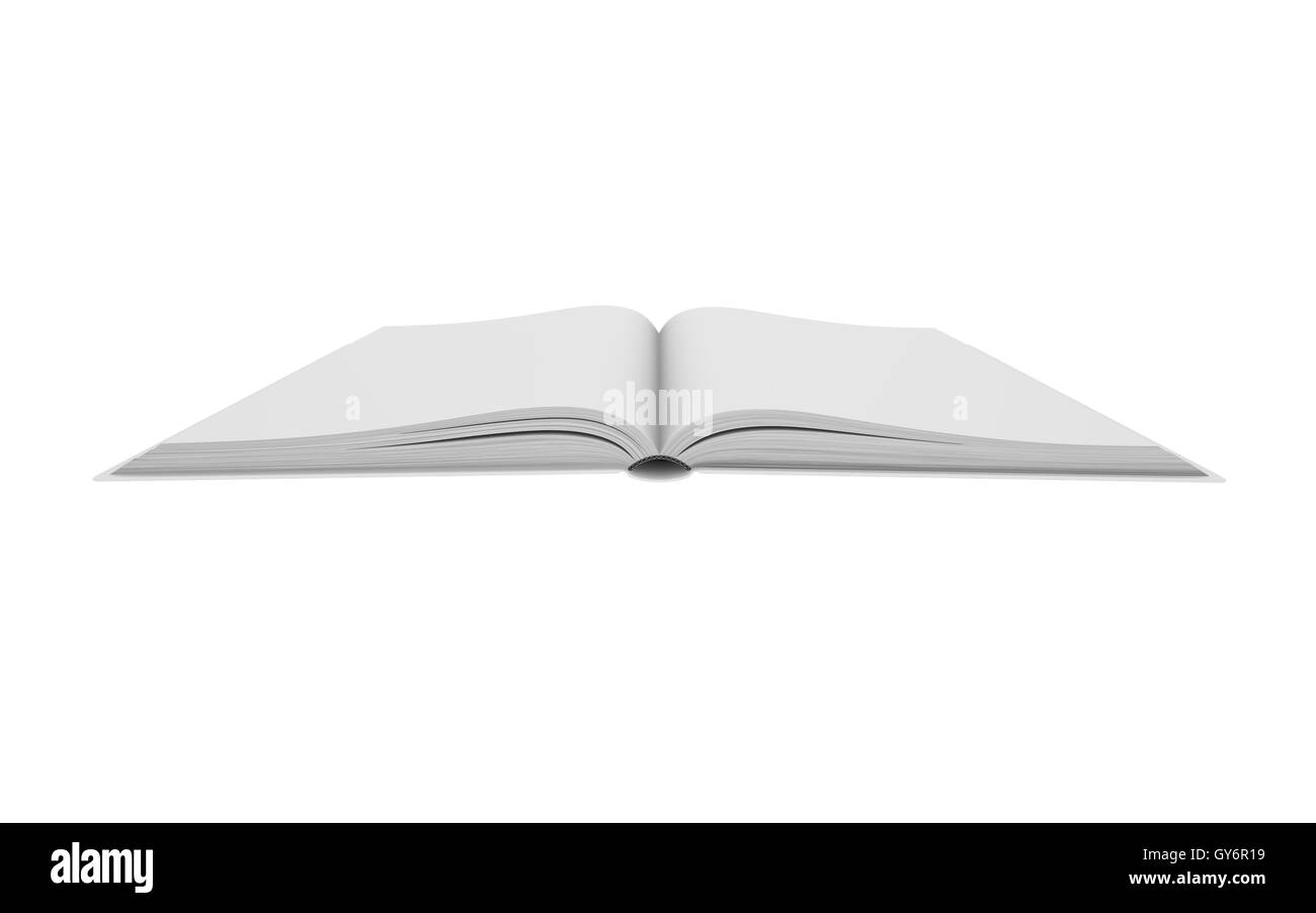 Open white book Stock Photo - Alamy