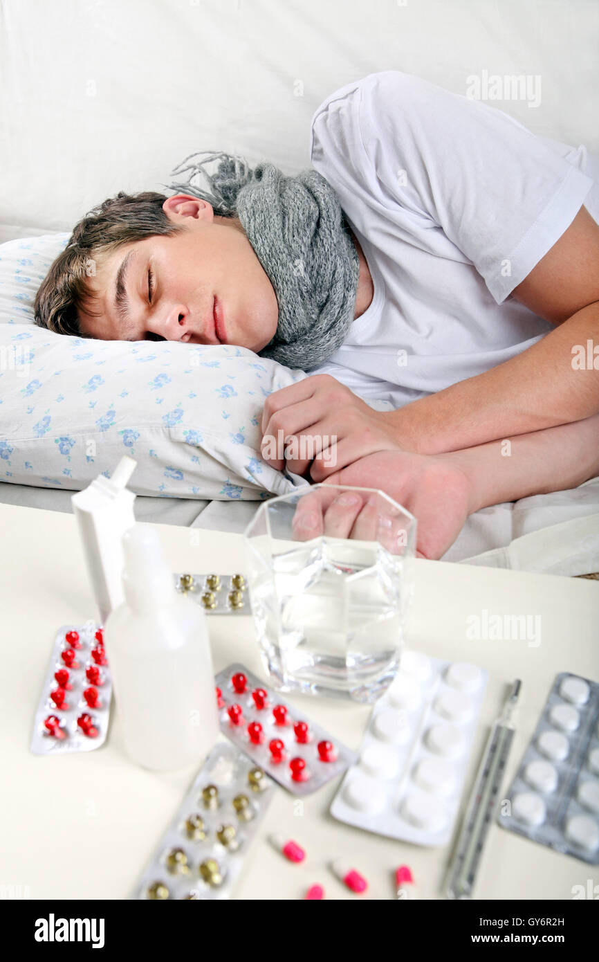Sick Young Man Stock Photo - Alamy