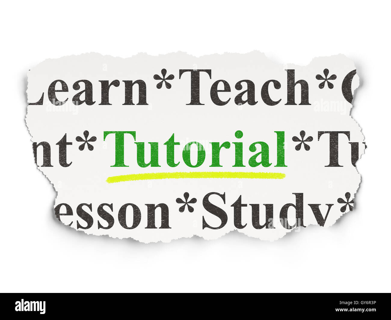 Education concept: Tutorial on Paper background Stock Photo - Alamy