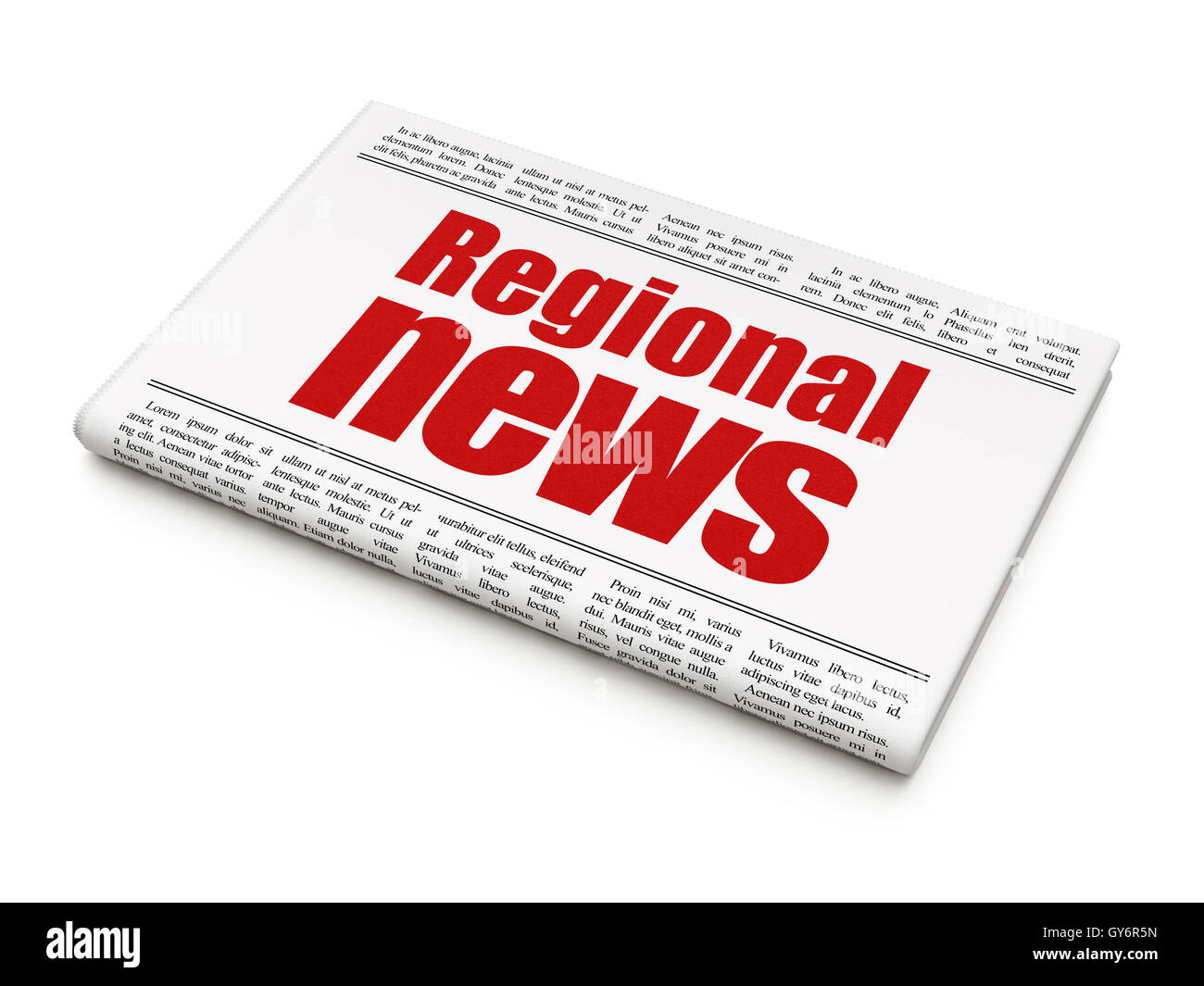 News news concept: newspaper headline Regional News Stock Photo - Alamy