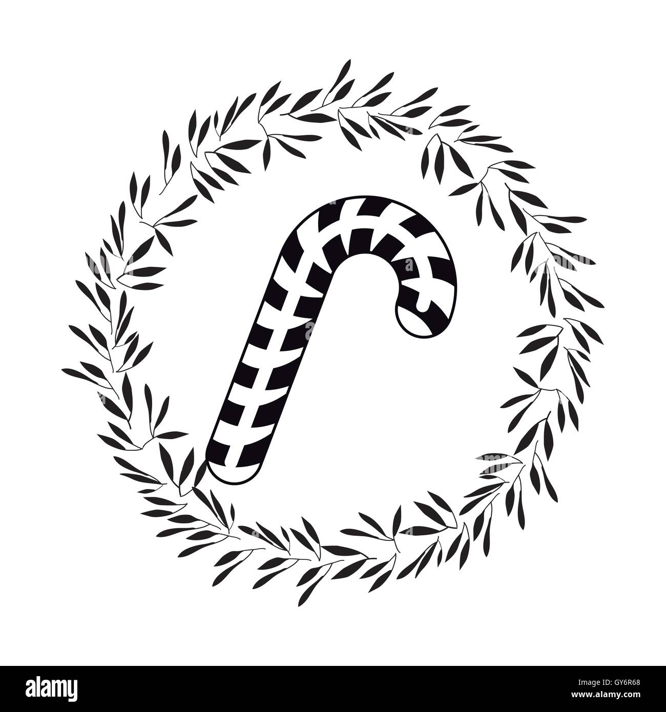 Candy and leaves crown design Stock Vector Image & Art - Alamy