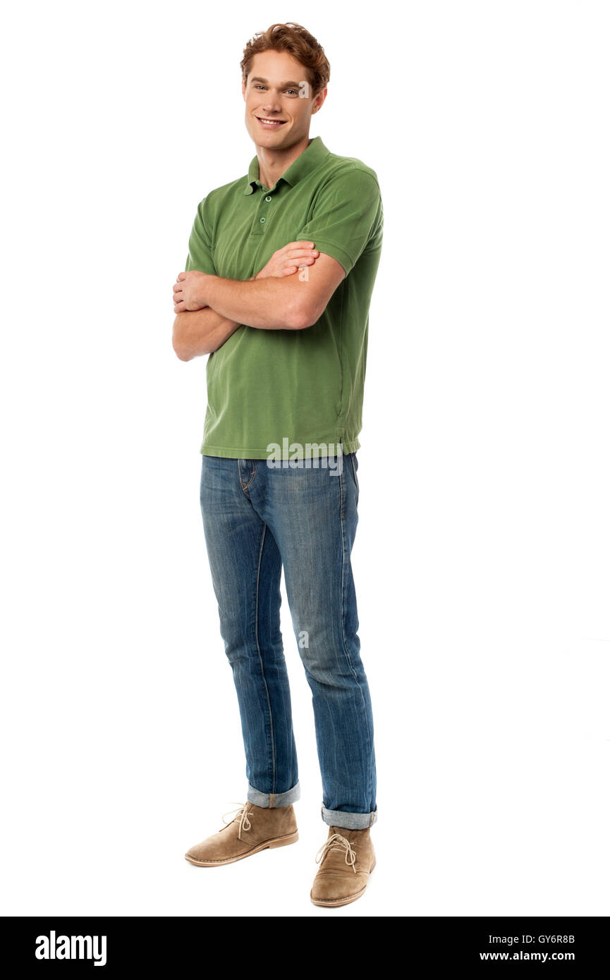 Young casual guy, full length shot Stock Photo - Alamy
