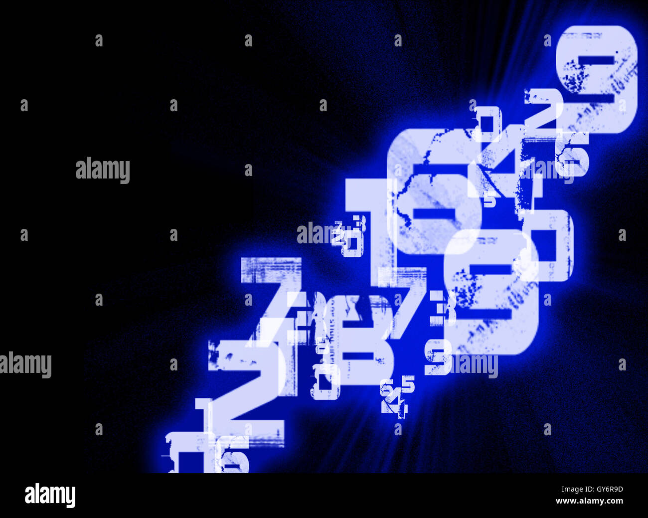 Glowing digital code on a dark background Stock Photo - Alamy