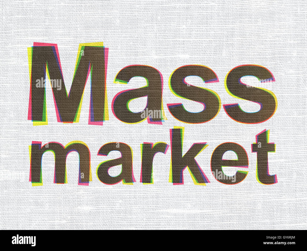 Marketing concept: Mass Market on fabric texture background Stock Photo ...