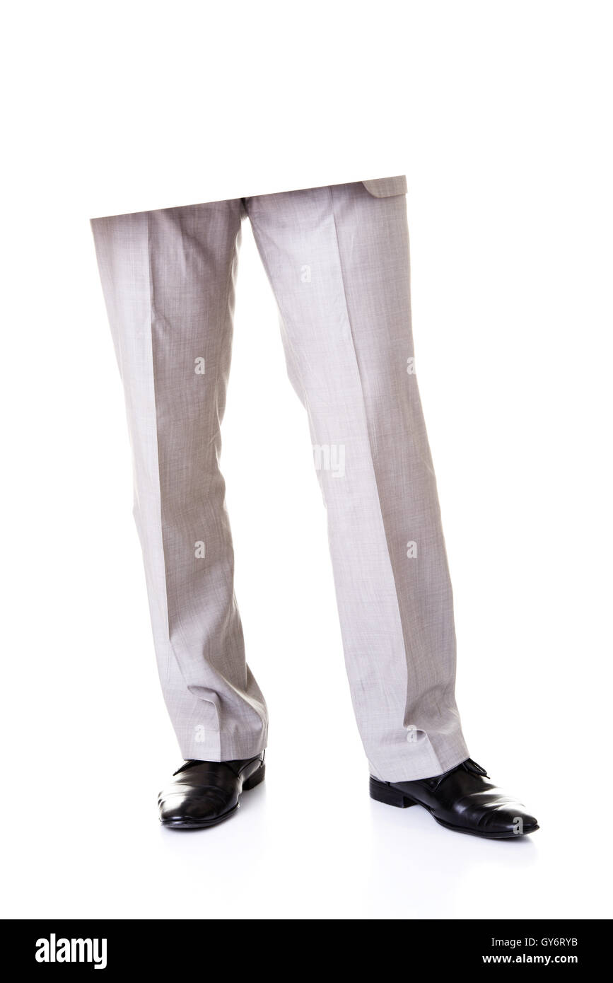 Male legs and empty blank Stock Photo - Alamy