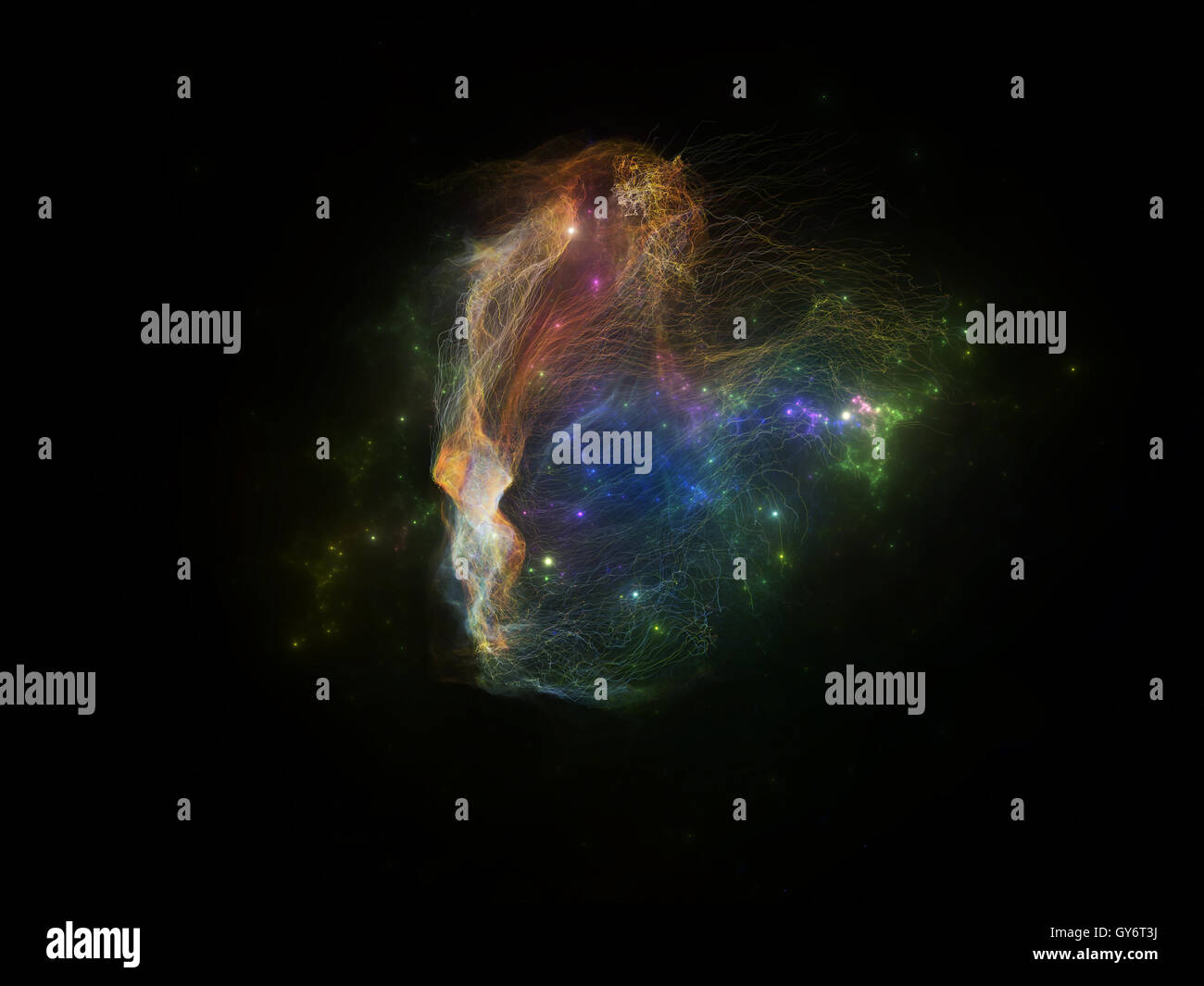 Inner Life of Fractal Nebulae Stock Photo - Alamy