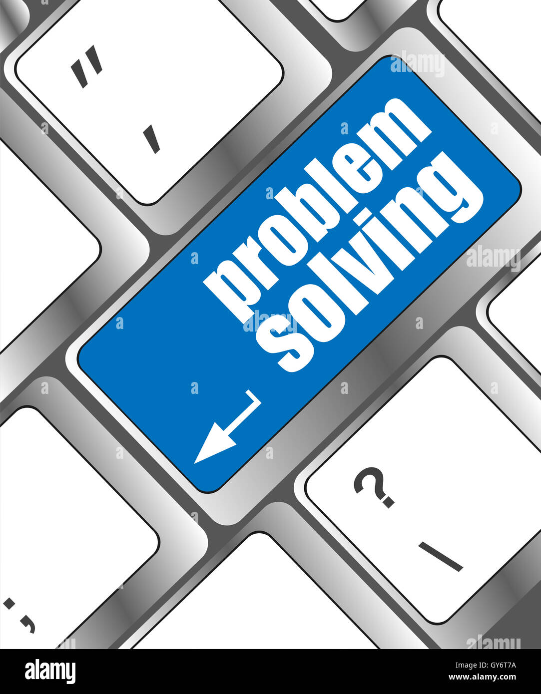 problem solving button on computer keyboard key Stock Photo - Alamy