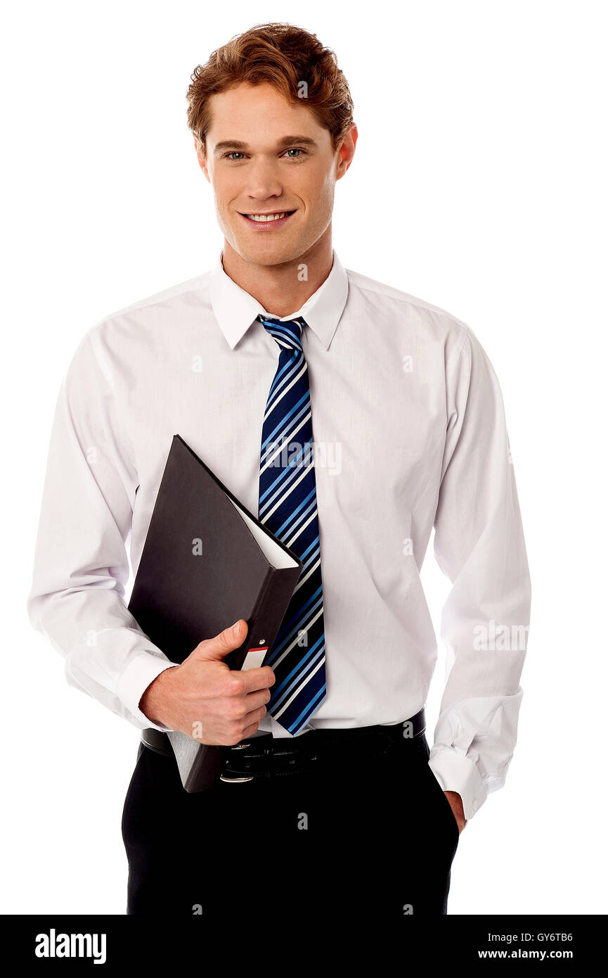 Male executive ready to attend meeting Stock Photo - Alamy