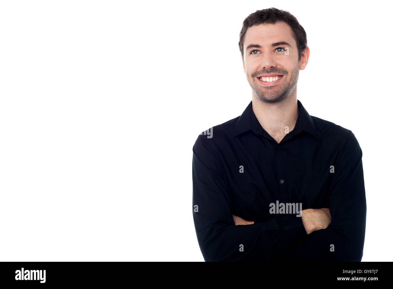 Guy recalling his golden days Stock Photo - Alamy