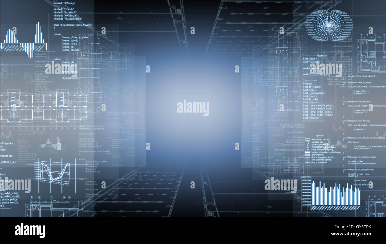 High-tech drawings and graphics Stock Photo - Alamy