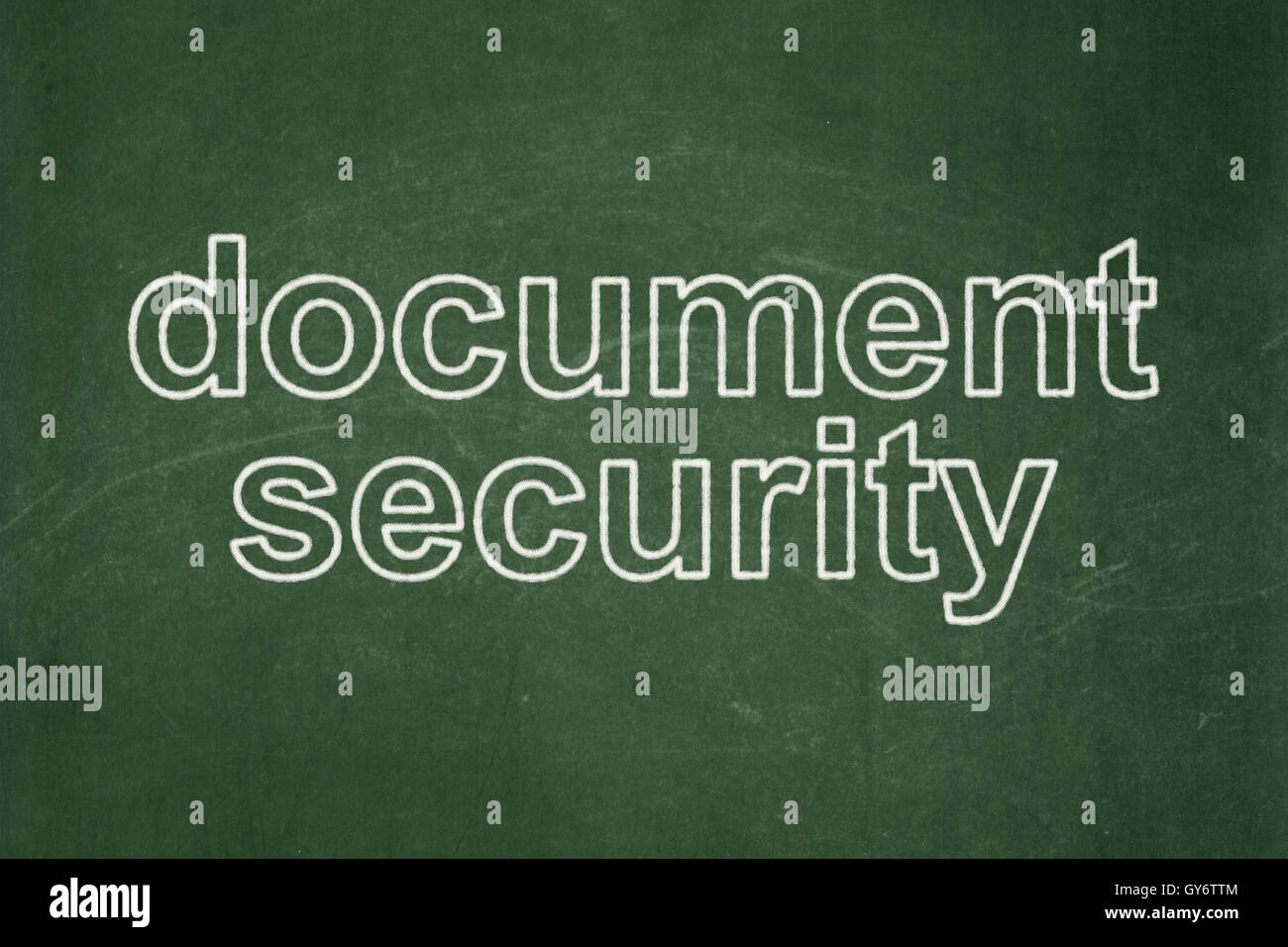 Protection concept: Document Security on chalkboard background Stock ...