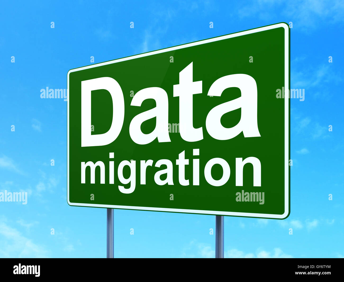 Data concept: Data Migration on road sign background Stock Photo - Alamy