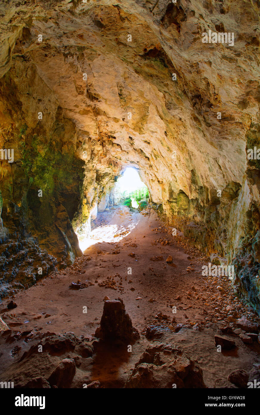 Menorca Cova dels Coloms Pigeons cave in es Mitjorn Stock Photo - Alamy