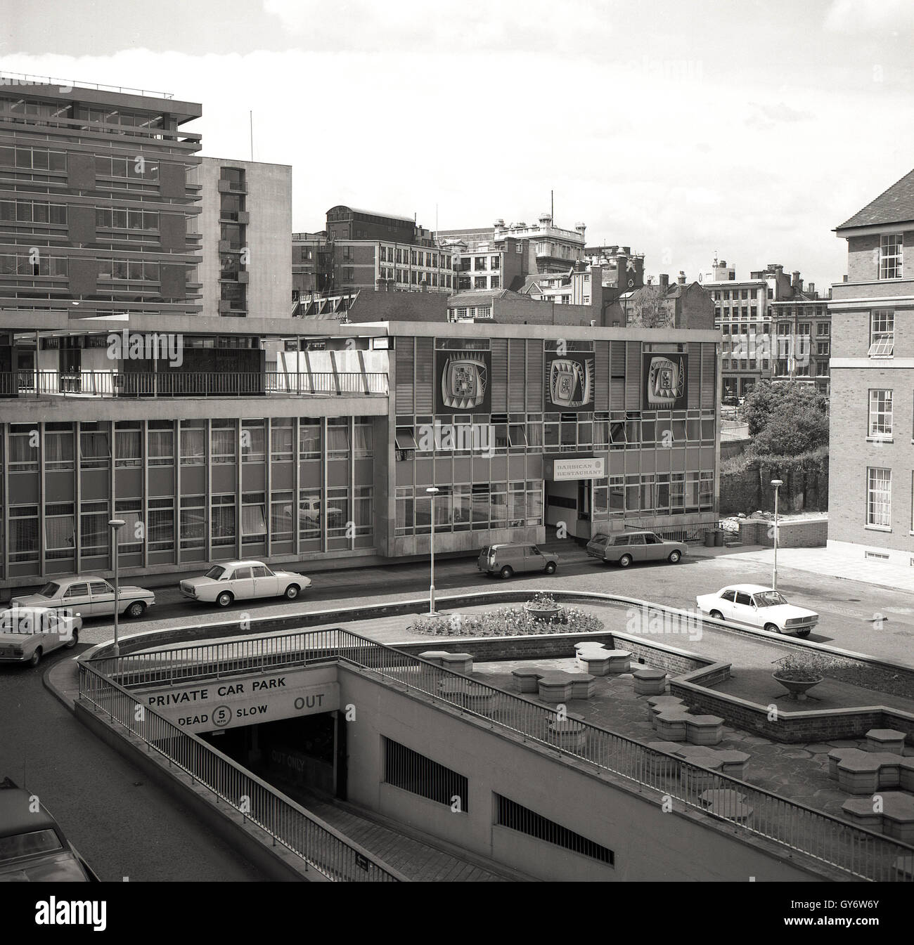 1960s, historical, new modern high rise office buildings in the city of ...