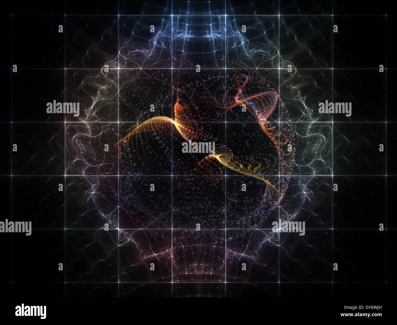 Elegance of Particle Grid Stock Photo - Alamy